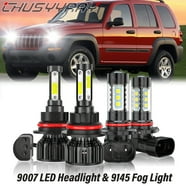 For Jeep Commander 2006-2010 LED Headlight High Low Fog Light Bulbs ...