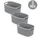 Simplify 3 Pack Small Basket Weave Storage Tote in Grey - Walmart.com