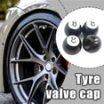 Black 8 Ball Tire Valve Caps - Aluminum Alloy Dust Covers for Car Bike ...