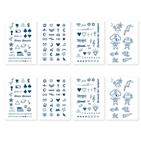 Temporary Tattoos, 8-Sheet 1-2 Weeks Long Tattoos Sticker for Adult ...