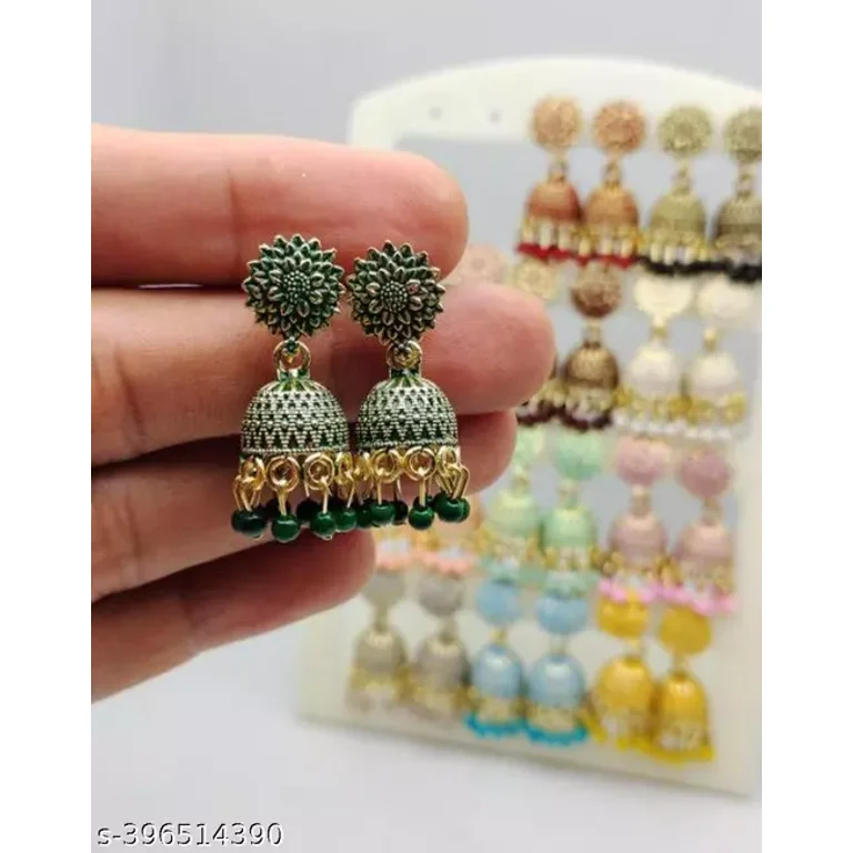 Colourful jhumki earrings store