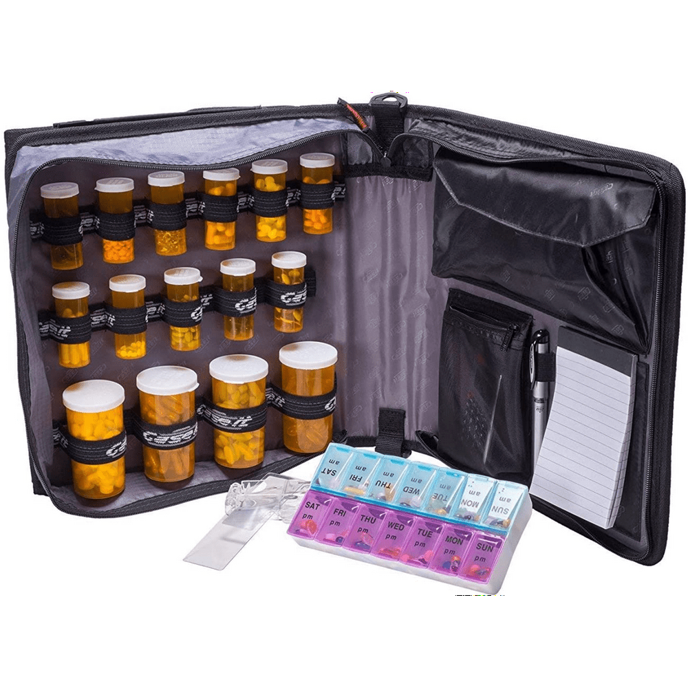 Med Manager Deluxe Medicine Organizer and Pill Case, Holds (15) Pill ...