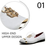 JITAI Mens Dress Tuxedo Shoes for Men Slip-on Loafers White Size 13 ...