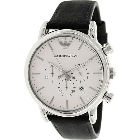 Emporio Armani Men's Classic AR1807 Black Leather Japanese Quartz Dress ...