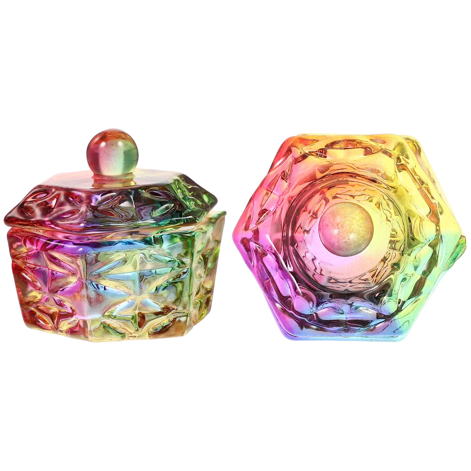 2pcs Nail Dappen Dish with Lid Acrylic Nails Monomer Dish Nail Manicure ...