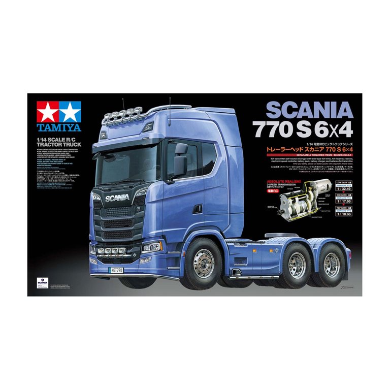 Tamiya TAM56368 1-14 RC Scania 770 S 6x4 Tractor Truck Kit, 47% OFF