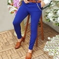 Angala Mens Casual Pants Drop Waist Ankle Pants Solid Slim Fit Straight ...