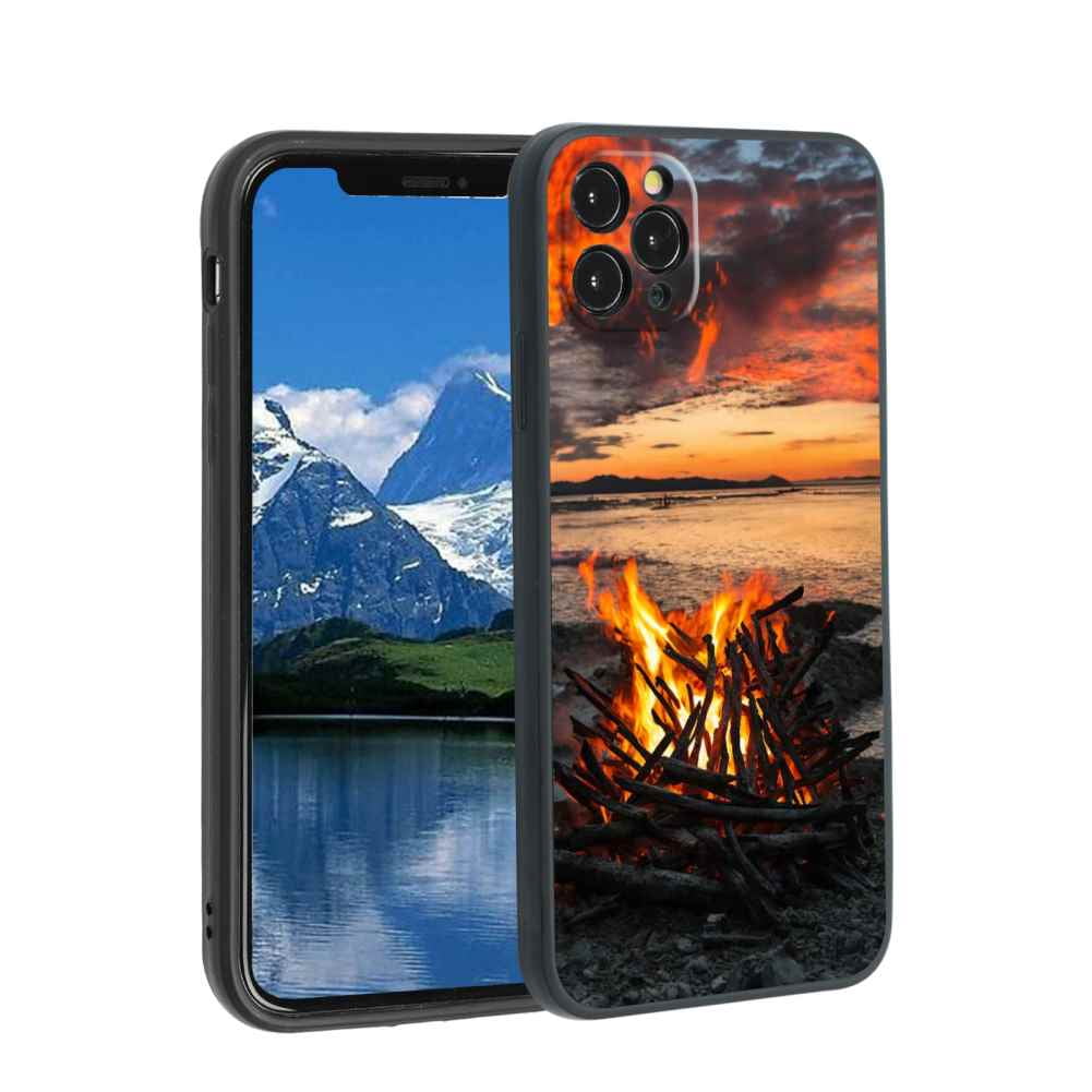 Compatible with iPhone 11 Pro Phone Case, Bonfire Case Silicone Protective for Teen Girl Boy ...