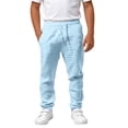 Boys Casual Solid Color Trousers Comfortable Elastic Waist Soft Blend ...