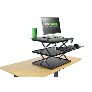 Rocelco 19" Portable Desk Riser, Height Adjustable Travel Standing Desk ...