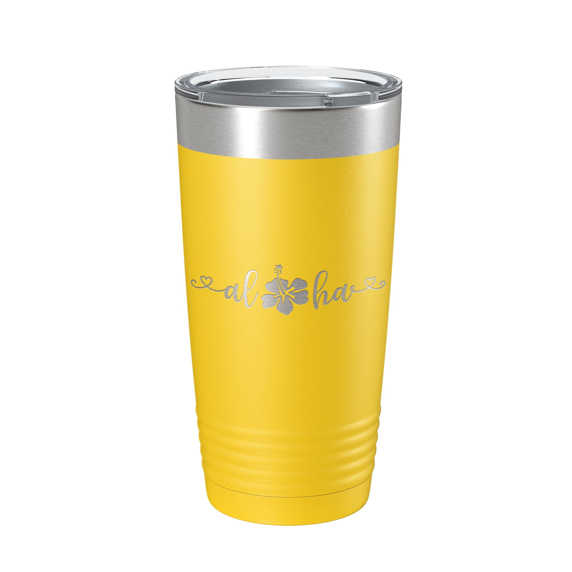 Aloha Hibiscus Tumbler Flower Travel Mug Cute Insulated Laser Engraved ...