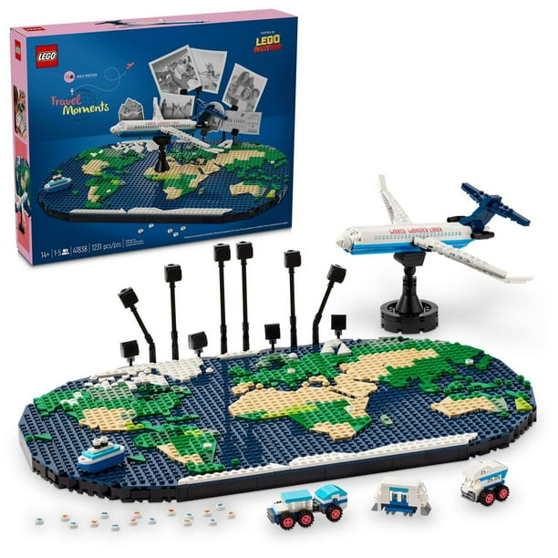 LEGO Travel Moments Building Set, World Map for Classrooms, Kids Puzzle ...