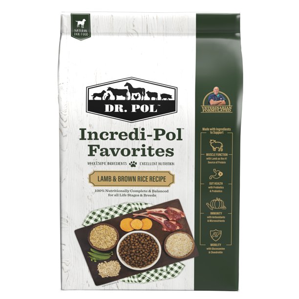 Dr. Pol Incredi-Pol Favorites Lamb and Brown Rice Recipe Dog Food - 6lb ...