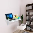Ktaxon Wall-Mounted Drop-Leaf Table, Foldable Laptop Desk for Study ...