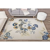 Rugs America Hanna VA40B Rose Garden Ivory Floral Transitional Beige ...
