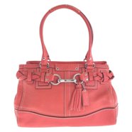 Coach (CH504) Gallery Khaki Red Signature Coated Canvas Tote Shoulder ...
