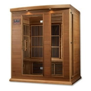 Maxxus 3-Person Corner Low EMF (Under 8MG) FAR Infrared Sauna (Canadian Hemlock) - Walmart.com