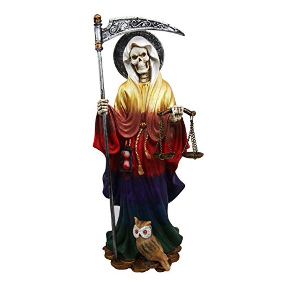 10.5" Tall Holy Death Santa Muerte With Scythe And Scales Day of The ...