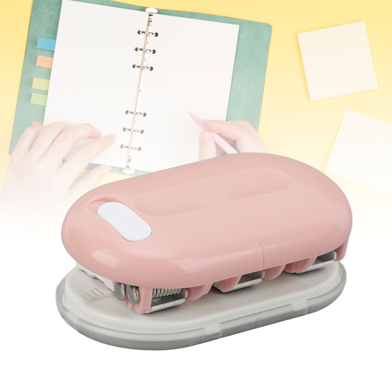 3 Hole Puncher, Manual Hole Punching Machine Handheld DIY Paper Punch ...