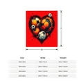 Durable Soft Flannel Blanket - Cozy Heart-Shaped Soccer Ball Design ...