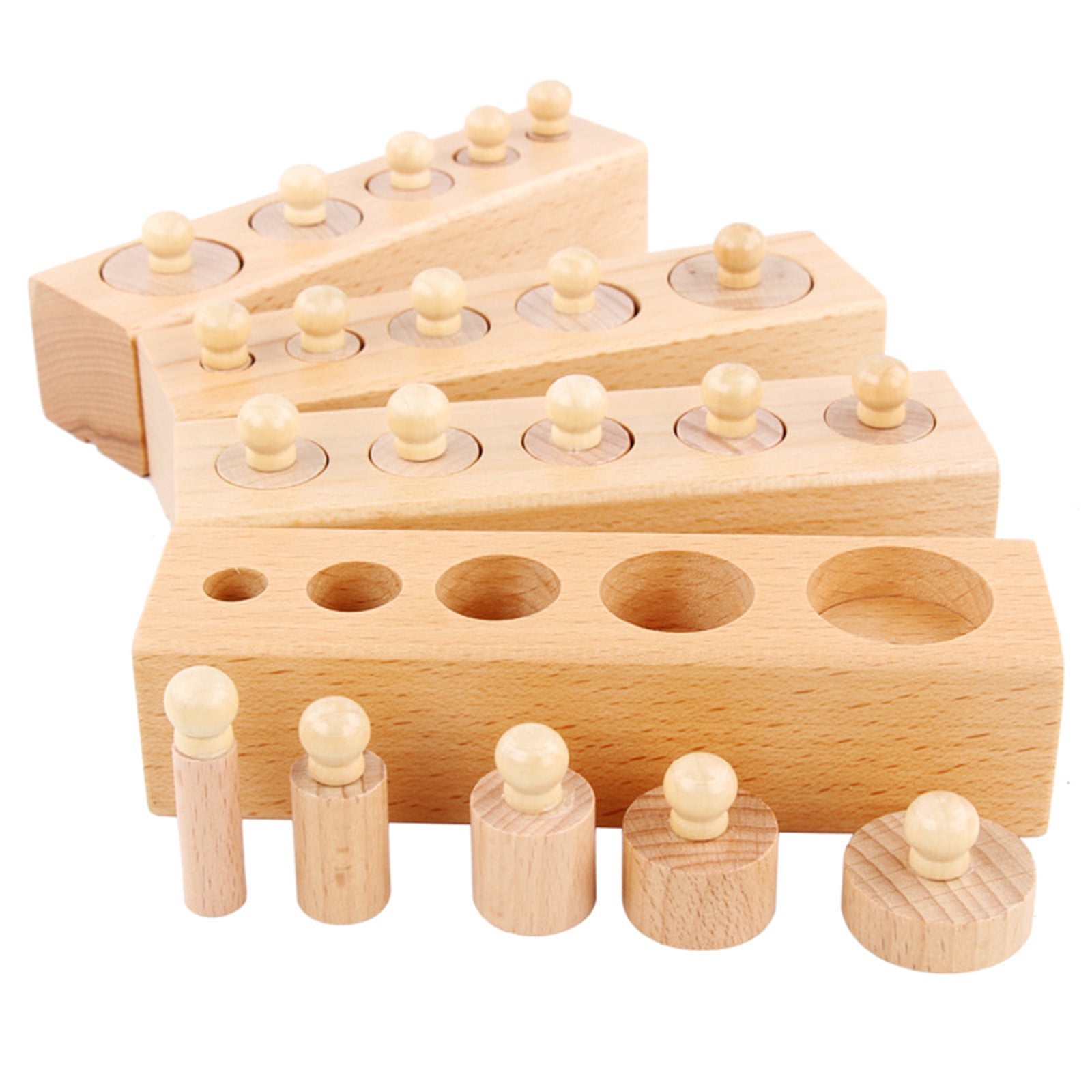 Click here for Unbranded Wooden Montessori Toys Mini Cylindres Mo... prices