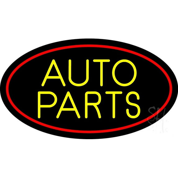 Auto Parts 1 LED Neon Sign 13 x 24 - inches, Clear Edge Cut Acrylic ...