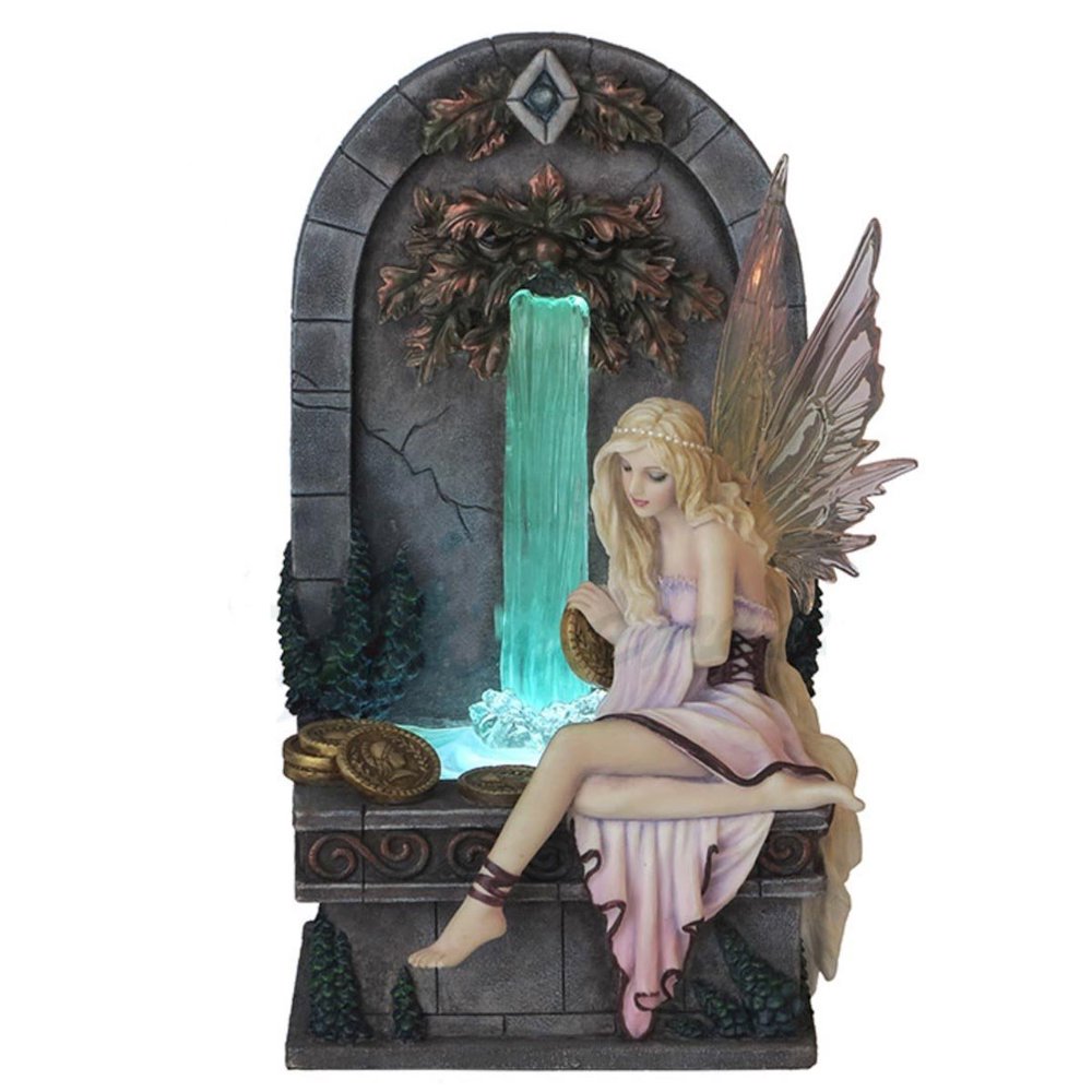 Veronese Design Fairy Wishing Well LED Light-Up Fountain Sculpture # ...