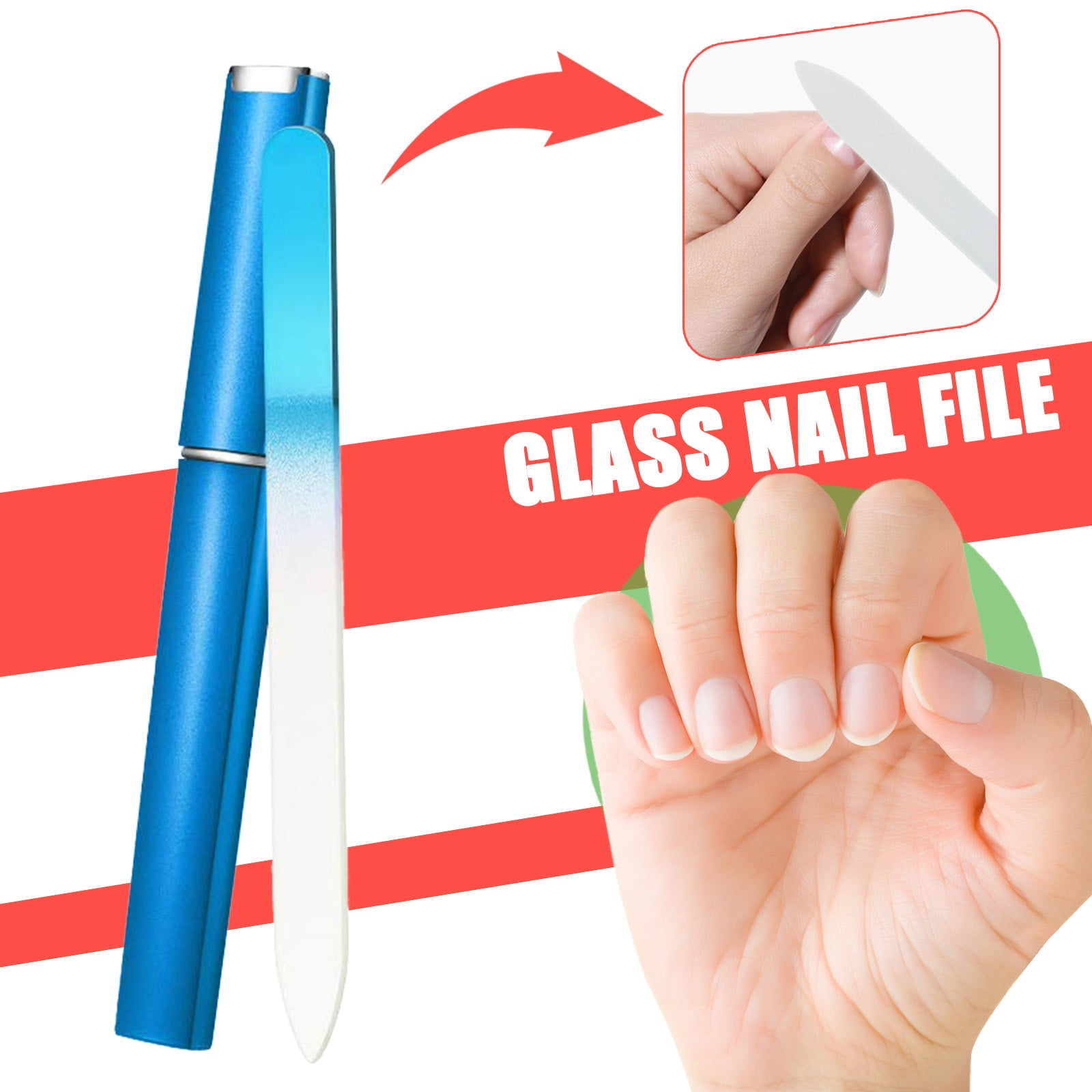 ERTUTUYI Nail File, Glass Nail File, Advanced Glass Nail File With Case ...