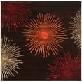 SAFAVIEH Soho Fiesta Celebration Wool Area Rug, Brown/Multi, 6' x 6 ...