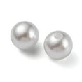 Imitation Pearl Acrylic Beads Dyed Round White 4~12x3.5~11.5mm Hole: 1 ...