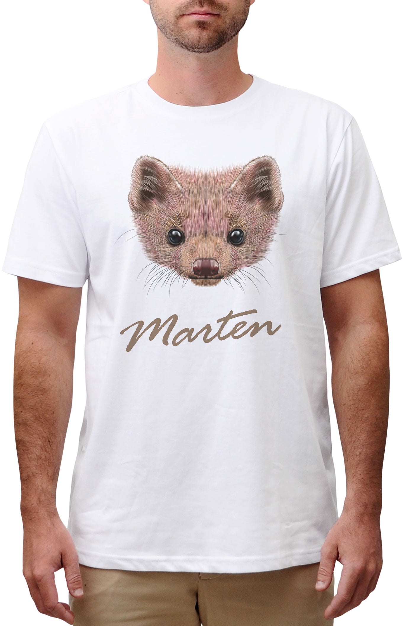 Portrait Of Marten Printed Cotton Short Sleeves Round neck Men T-shirt ...
