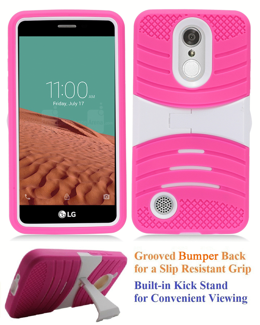 for 5" LG FORTUNE LG K8 2017 Case Phone Case Grooved Slip Guard Hard ...