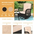 W WARMHOL 3 Pieces Wicker Patio Bistro Set, Outdoor Furniture Patio ...