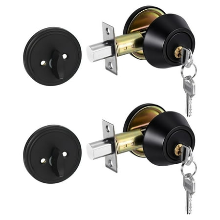 Uxcell Keyed Alike Entry Door Locks Single Cylinder Deadbolts Exterior ...