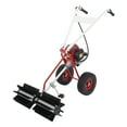 Gas Power 4-Stroke Hand Push Sweeper, Walk-Behind Sweeper Sidewalk ...