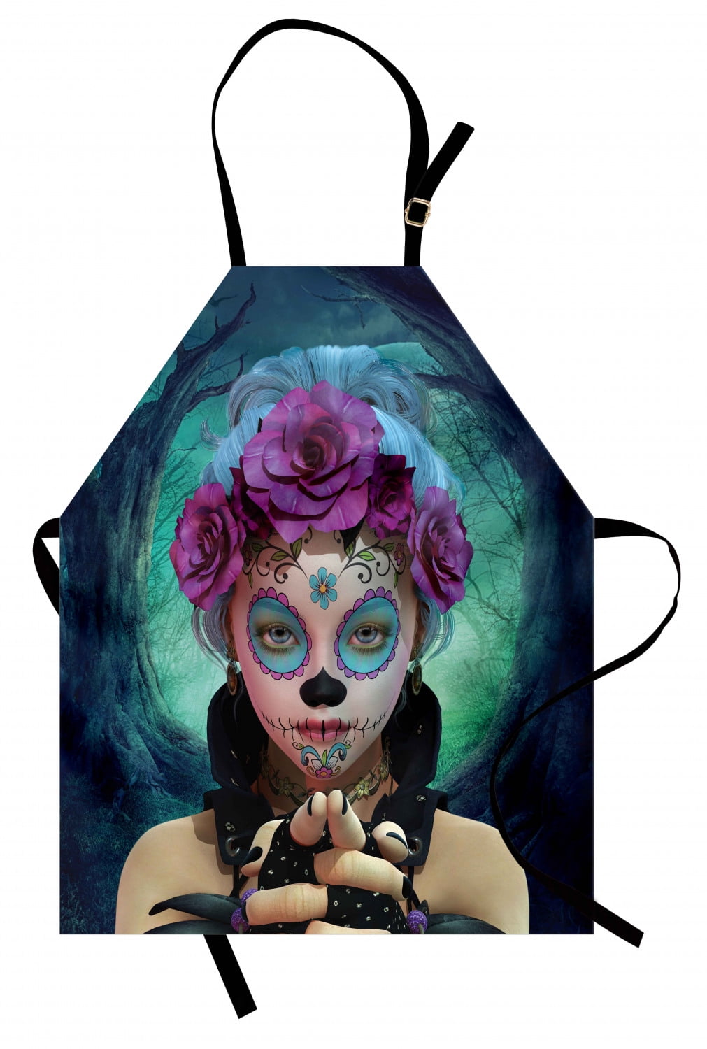 Horror Apron Scary Clown like Girls Showing her Hands with Gloves an ...