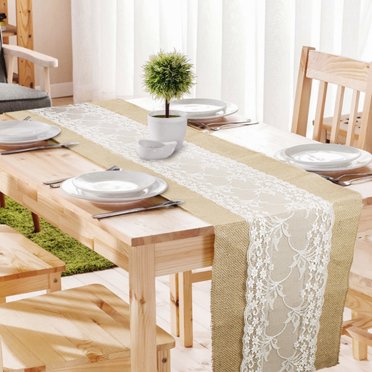 LR Home Natural Jute Brown 1 ft. 4 in. x 6 ft. 8 in. Rectangle Table ...