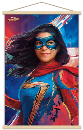 Marvel Ms. Marvel - Graffiti Wall Poster with Magnetic Frame, 22.375" x ...