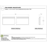 WM620 - 4 1/4"H x 1/2"P x 96"L Baseboard Moulding, Pine - Walmart.com