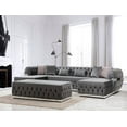 Amreena Gray Velvet Double Chaise Sectional - Walmart.com