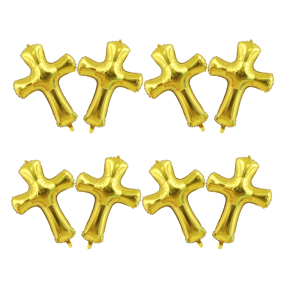 Click here for Sewacc Golden Cross Foil Balloons 8pcs For Baby Sh... prices