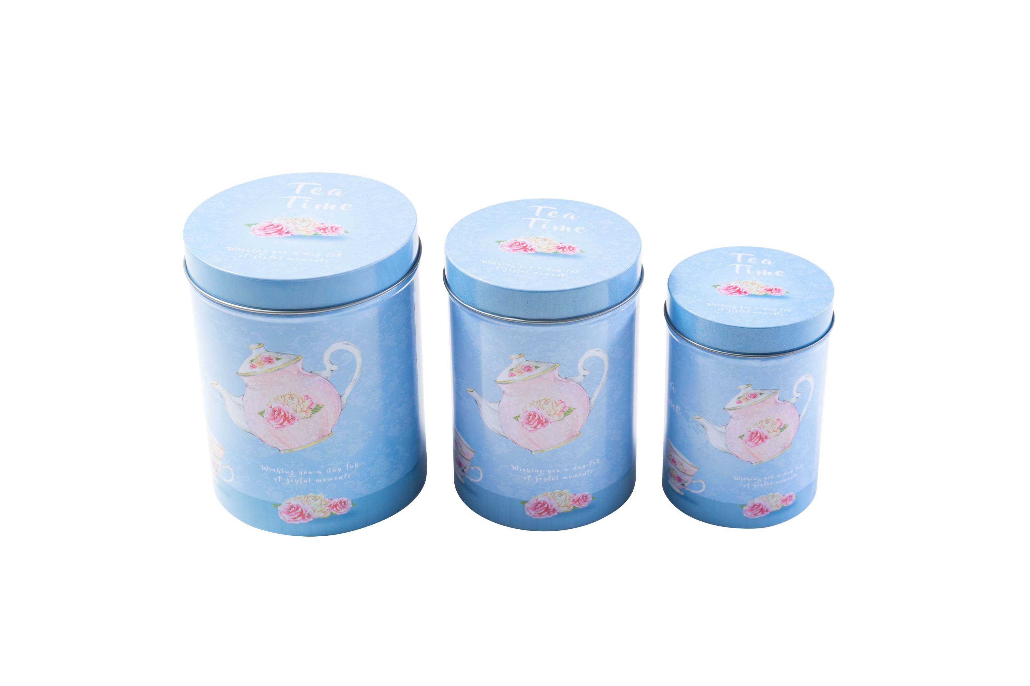Gathery 3 pcs Round Canister Set (Tea Time) - Walmart.com