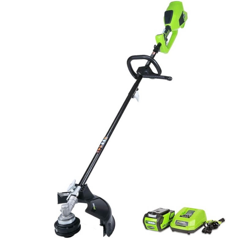 Greenworks 40v 14-Inch Brushless Cordless String Trimmer (Attachment Capable)  4.0 Ah Battery And Charger Included [75+ Compatible Tools]