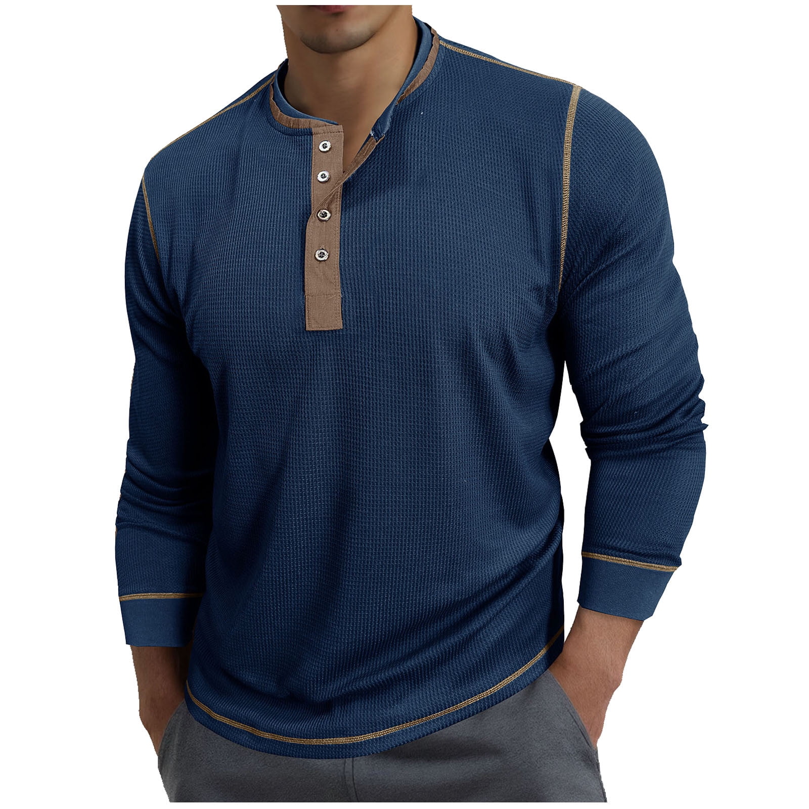 Click here for Ohufall Casual T-Shirts For Mens Long Sleeve Henle... prices