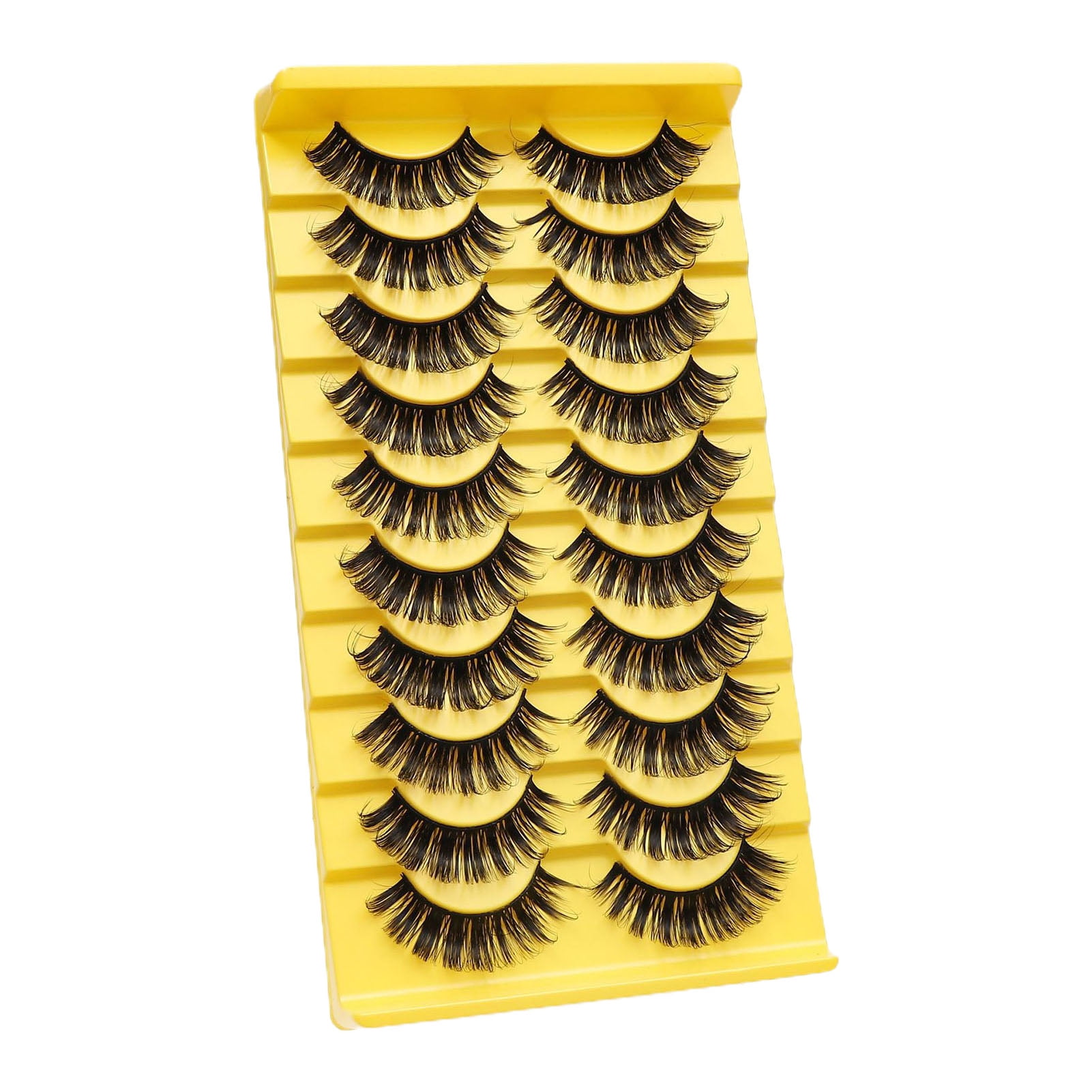 UDIYO 10 Pairs False Eyelashes 3D Effect Realistic Curled Makeup Prop ...