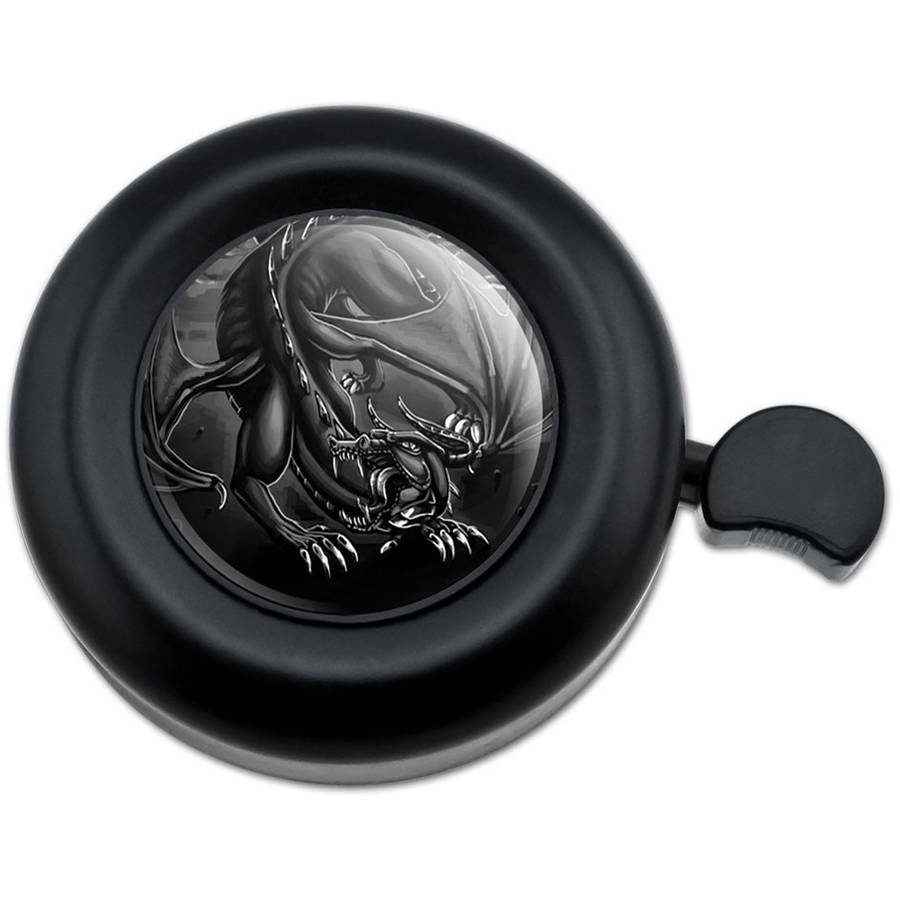 Dragon Roar Fantasy Medieval Black And White Bicycle Handlebar Bike ...