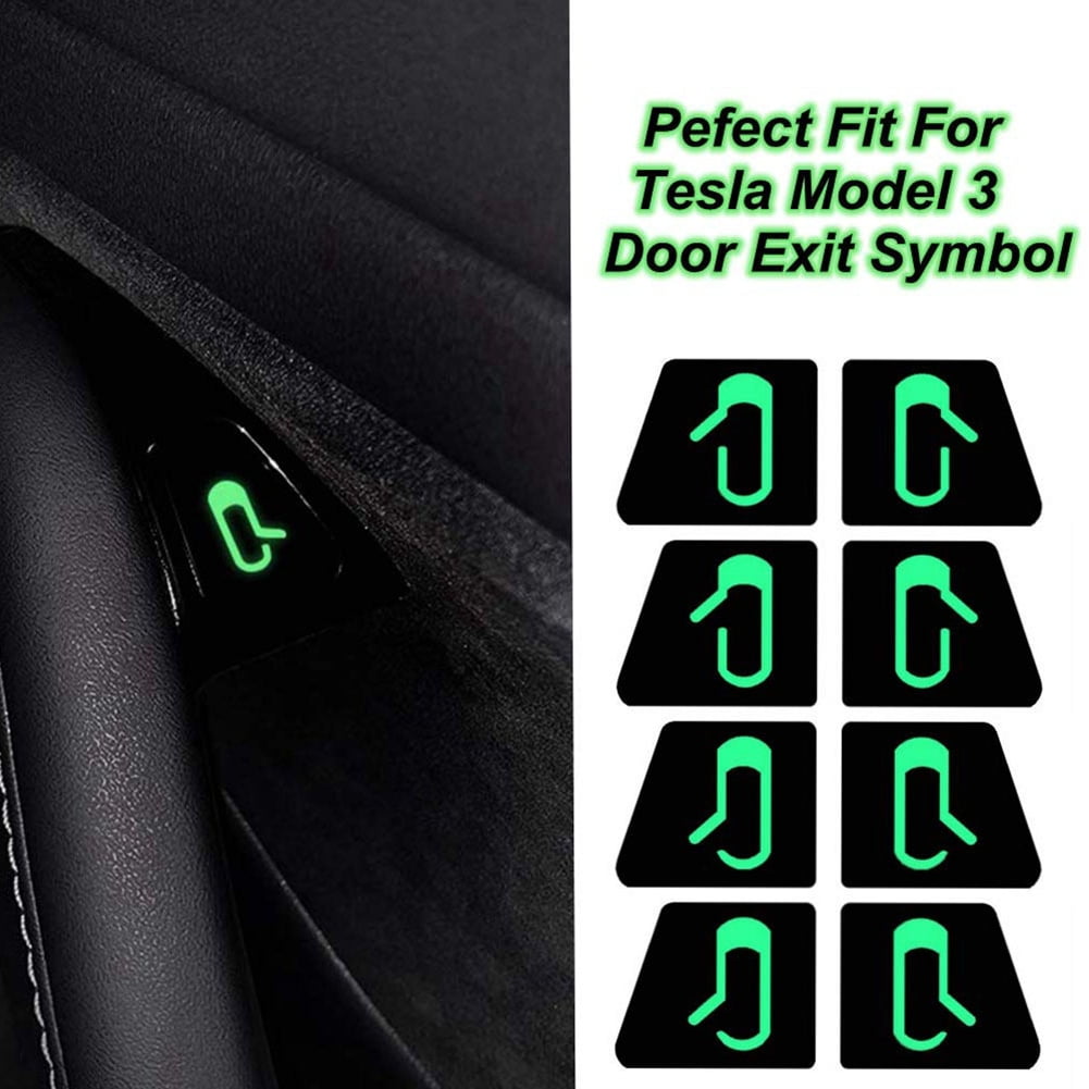 SPRING PARK Car Door Open Exit Interior Decal Luminous Decorative ...