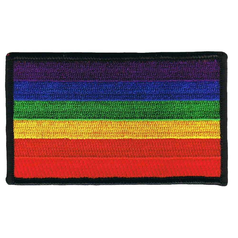 Rainbow Pride Flag Patch Support Shoulder Badge Embroidered Iron On ...