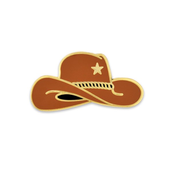 PinMart's Western Cowboy Cowgirl Texas Rodeo Gold Star Hat Lapel Pin ...