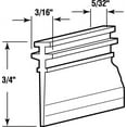 Slide-Co 194238 3/4 in. x 36 in. Clear Vinyl Tee Shaped Shower Door ...